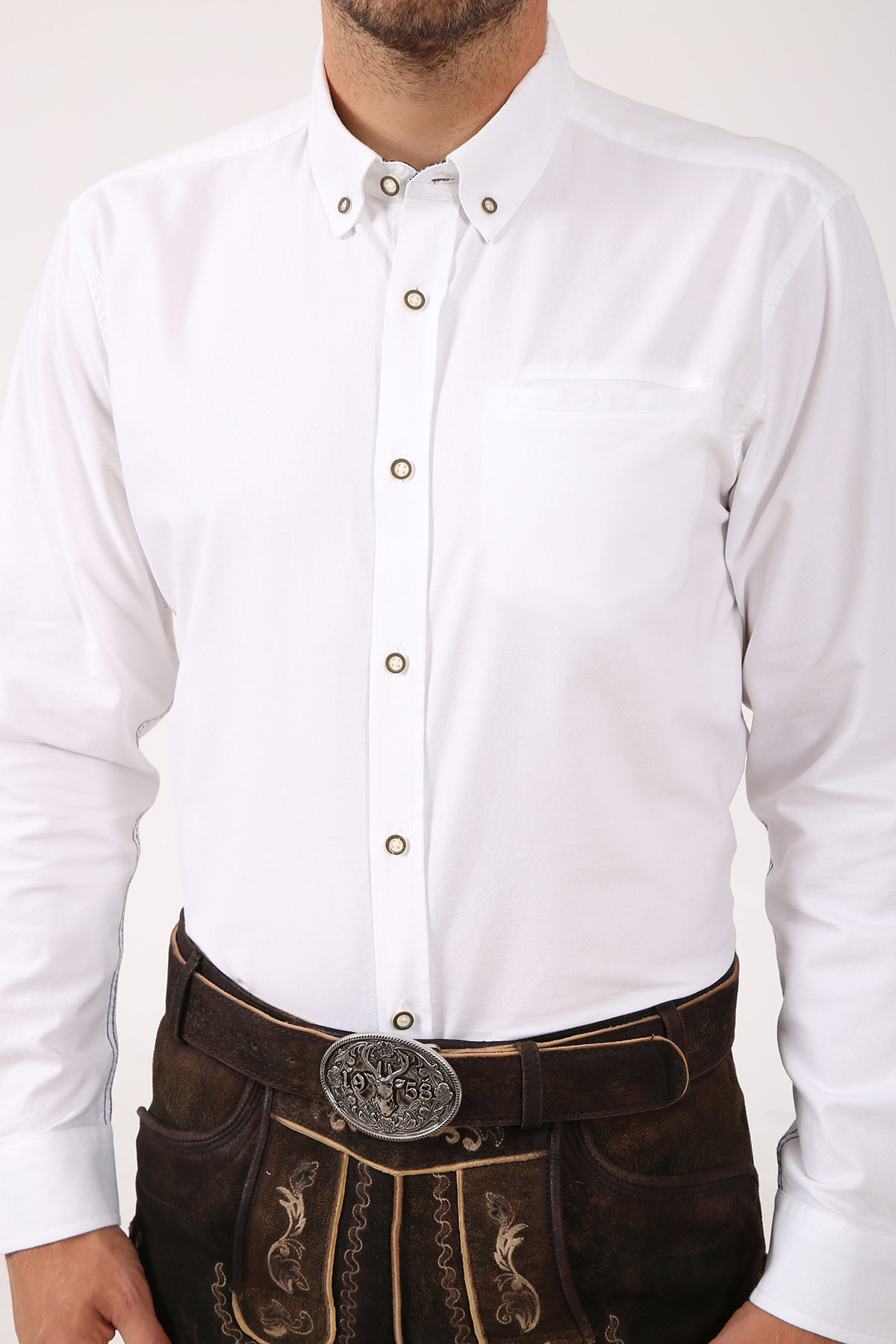 Trachtenhemd Achim in weiß im Krüger Dirndl Online Shop