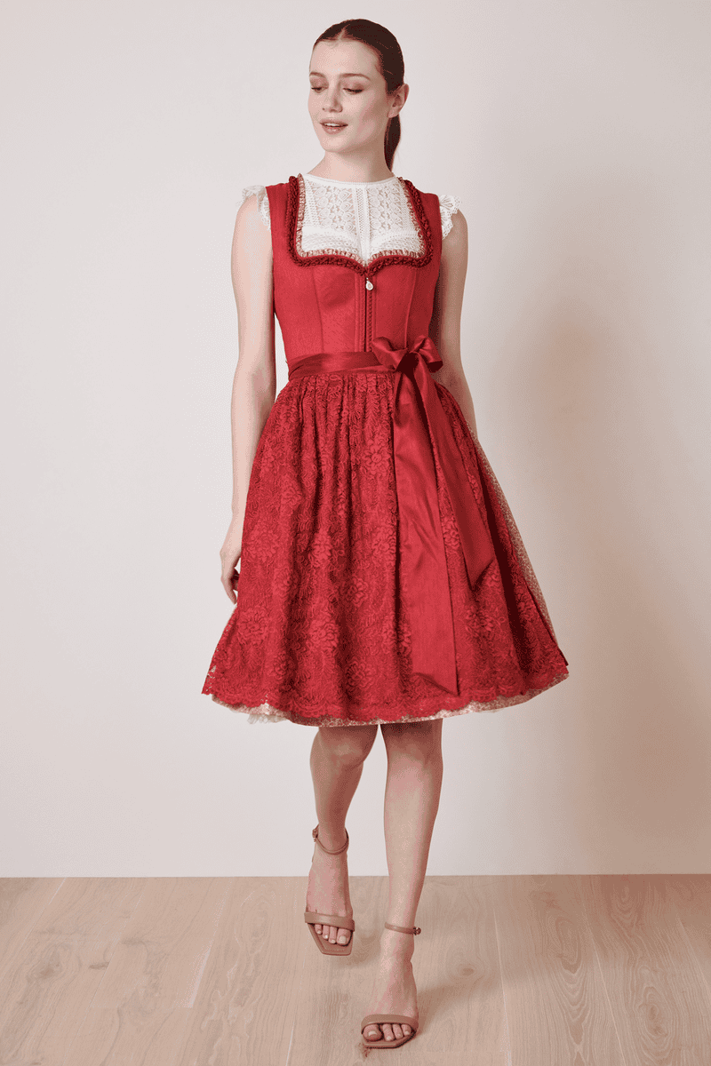 Dirndl Zora (60cm) in rot im Krüger Dirndl Online Shop