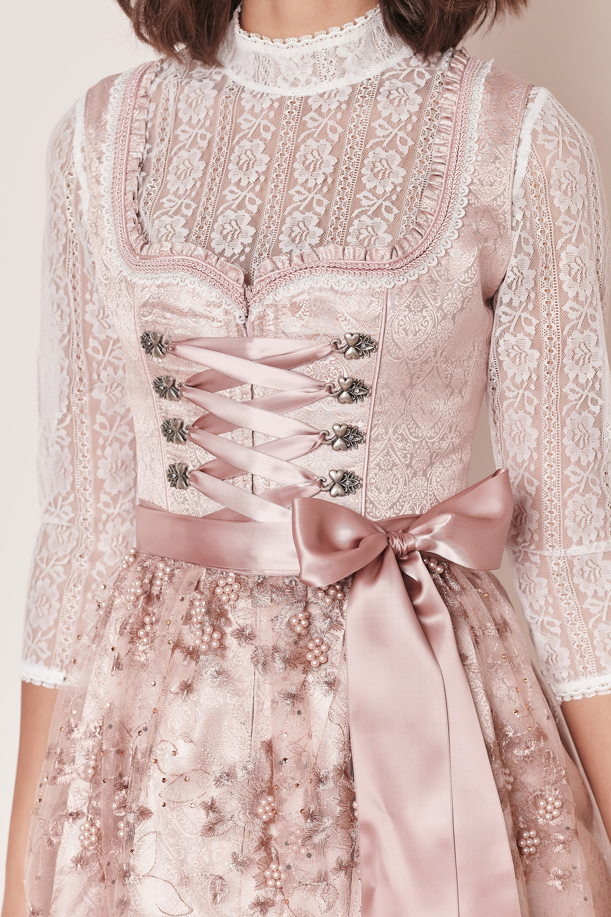 Dirndl Kailia (50cm) in rosa im Krüger Dirndl Online Shop