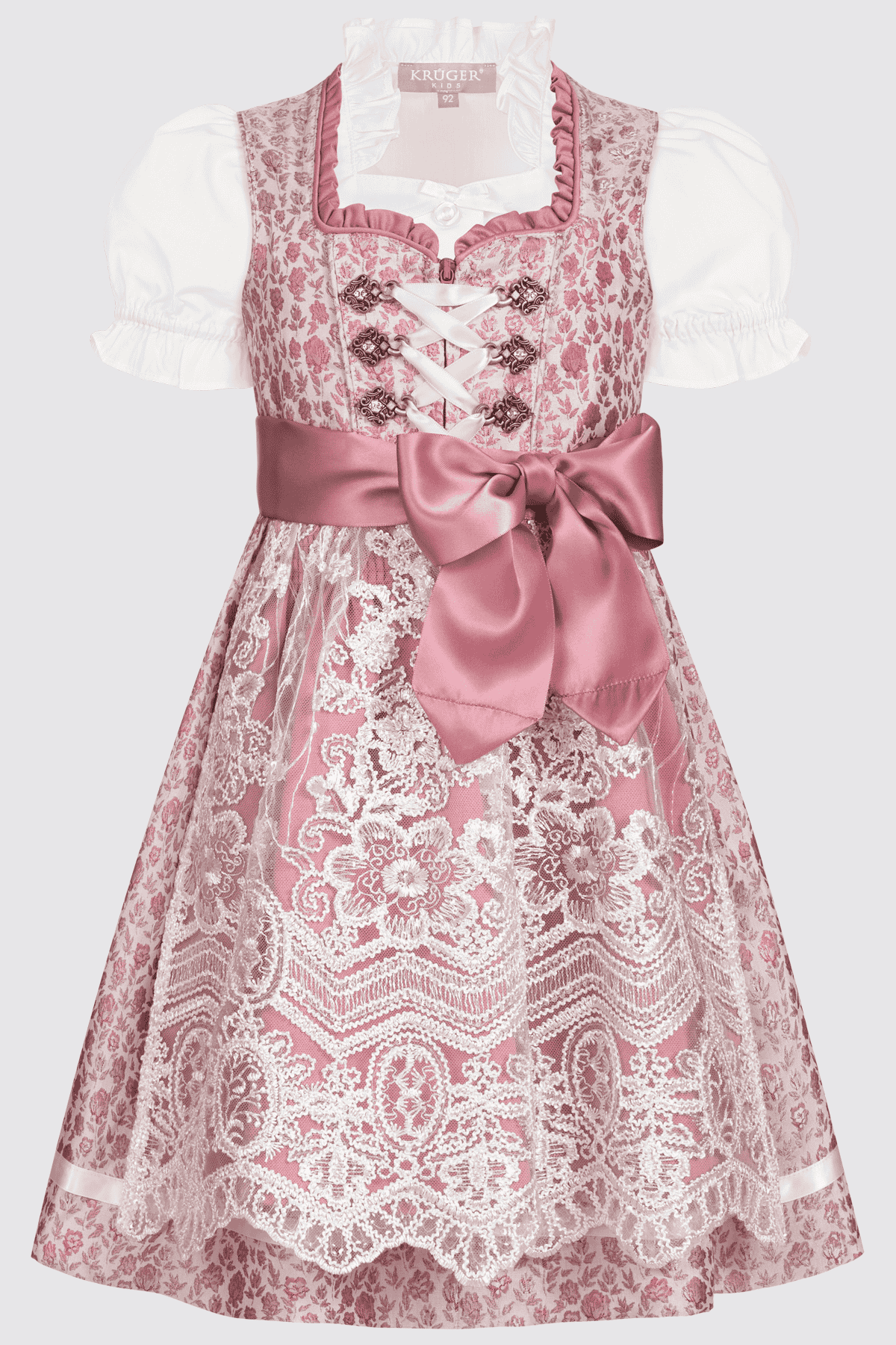 Kinderdirndl Sandi in rosa im Krüger Dirndl Online Shop