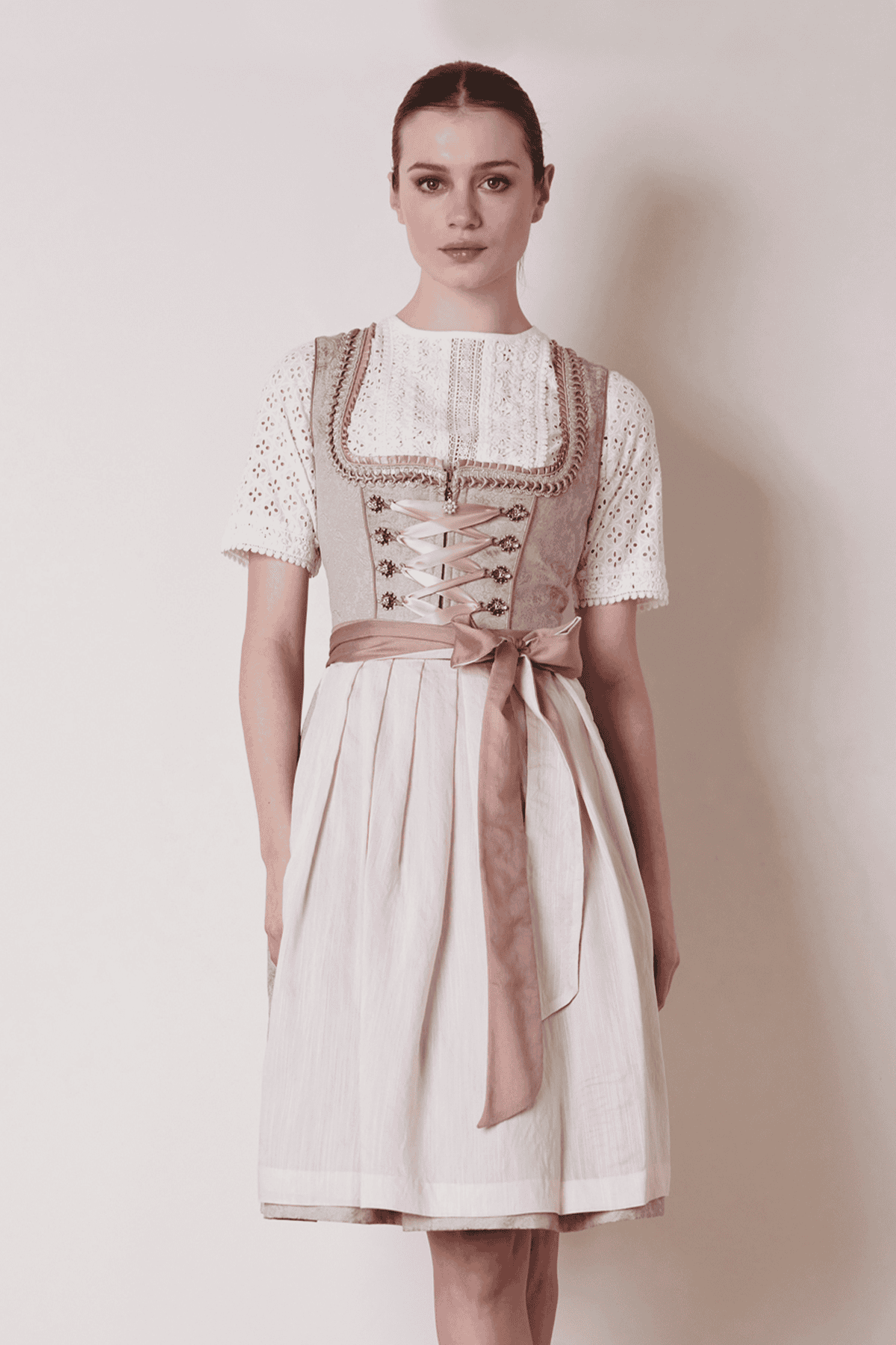 Dirndl Enid (60cm) in rosa im Krüger Dirndl Online Shop