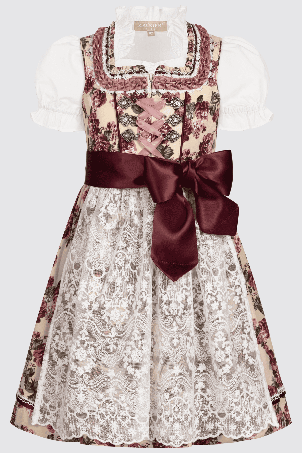 Kinderdirndl Karin in beige im Krüger Dirndl Online Shop